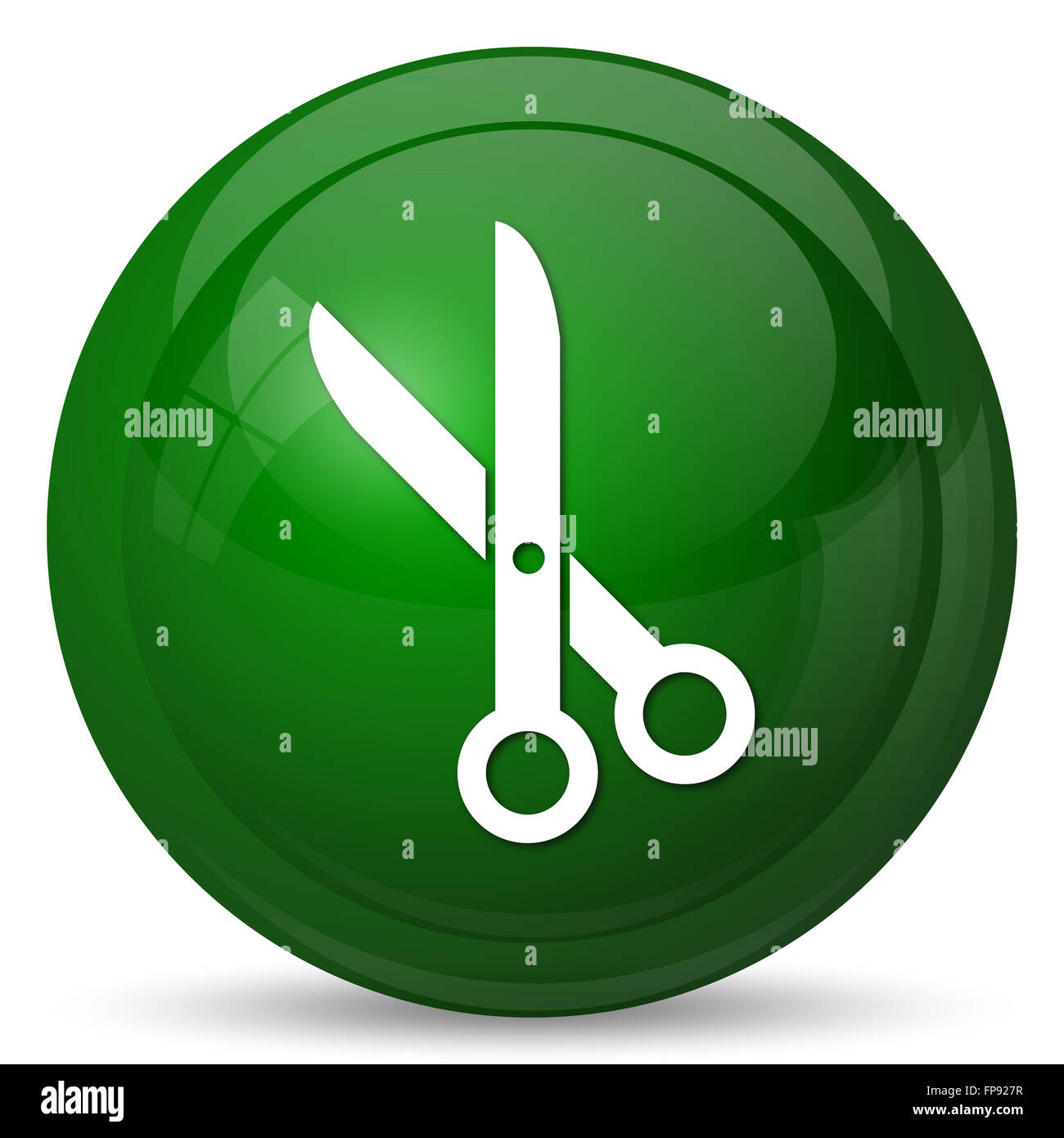 Cut icon. Internet button on white background Stock Photo - Alamy