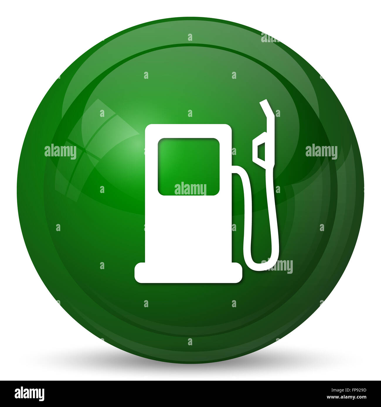 Gas pump icon. Internet button on white background Stock Photo - Alamy