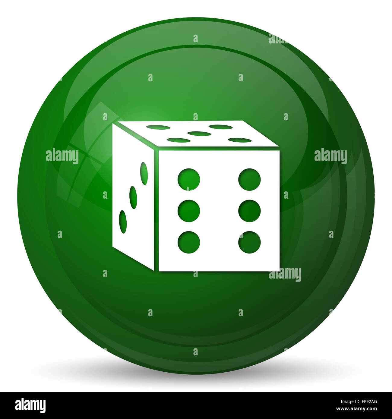 Dice icon. Internet button on white background Stock Photo - Alamy