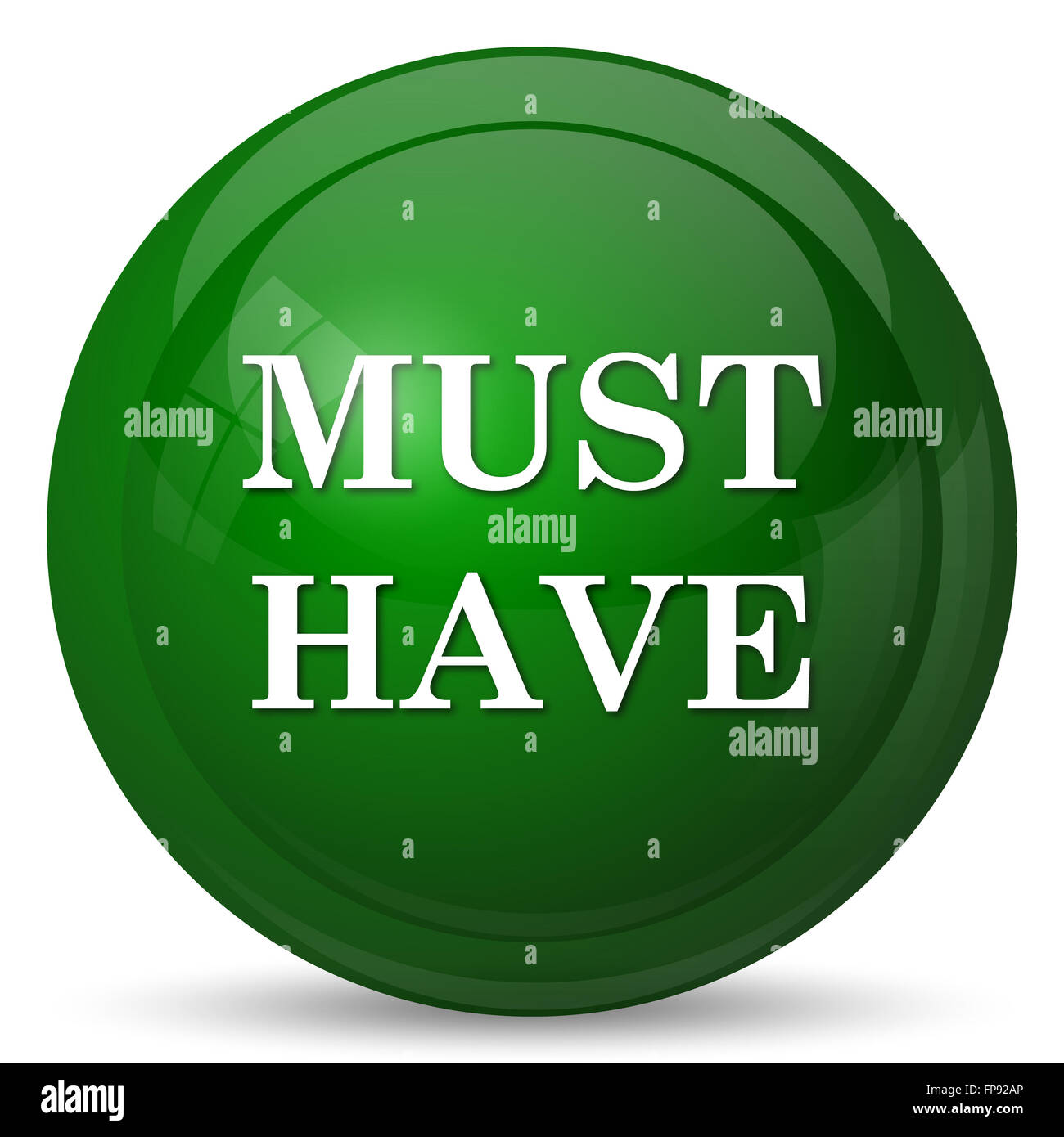 Must have icon. Internet button on white background Stock Photo - Alamy