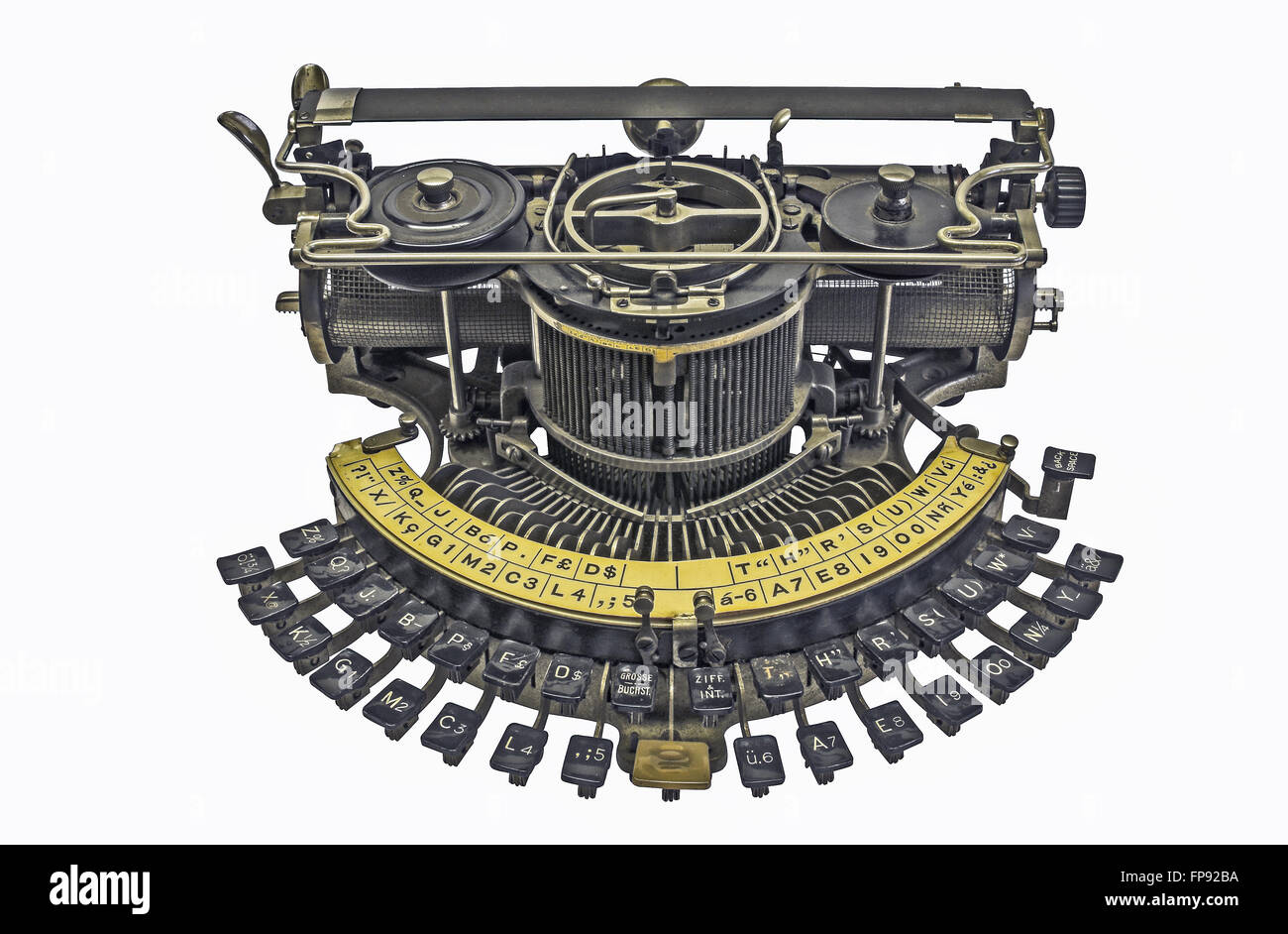 Old antique typewriter detail Cut Out Stock Images & Pictures - Alamy