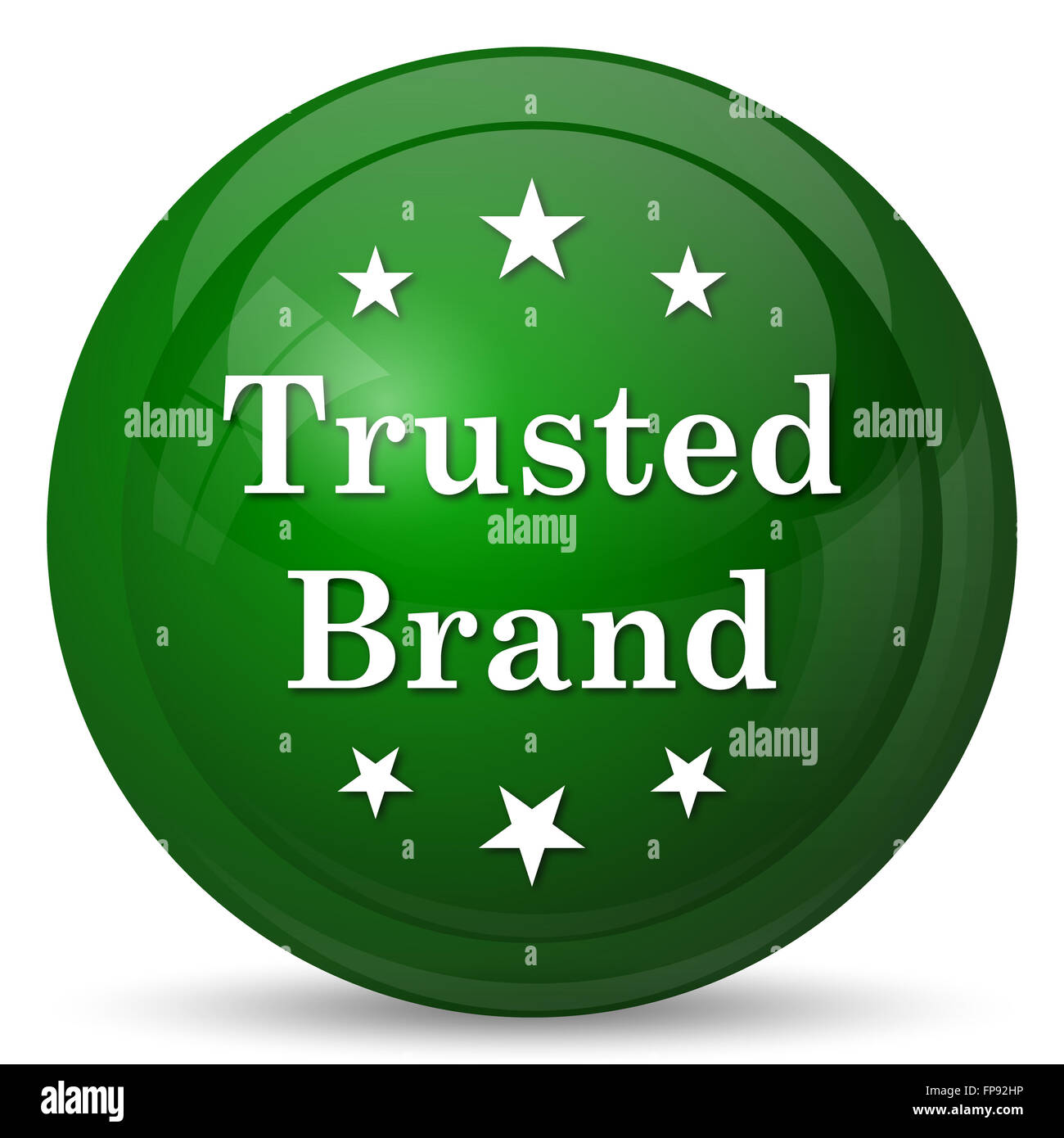 Trusted brand icon. Internet button on white background Stock Photo - Alamy