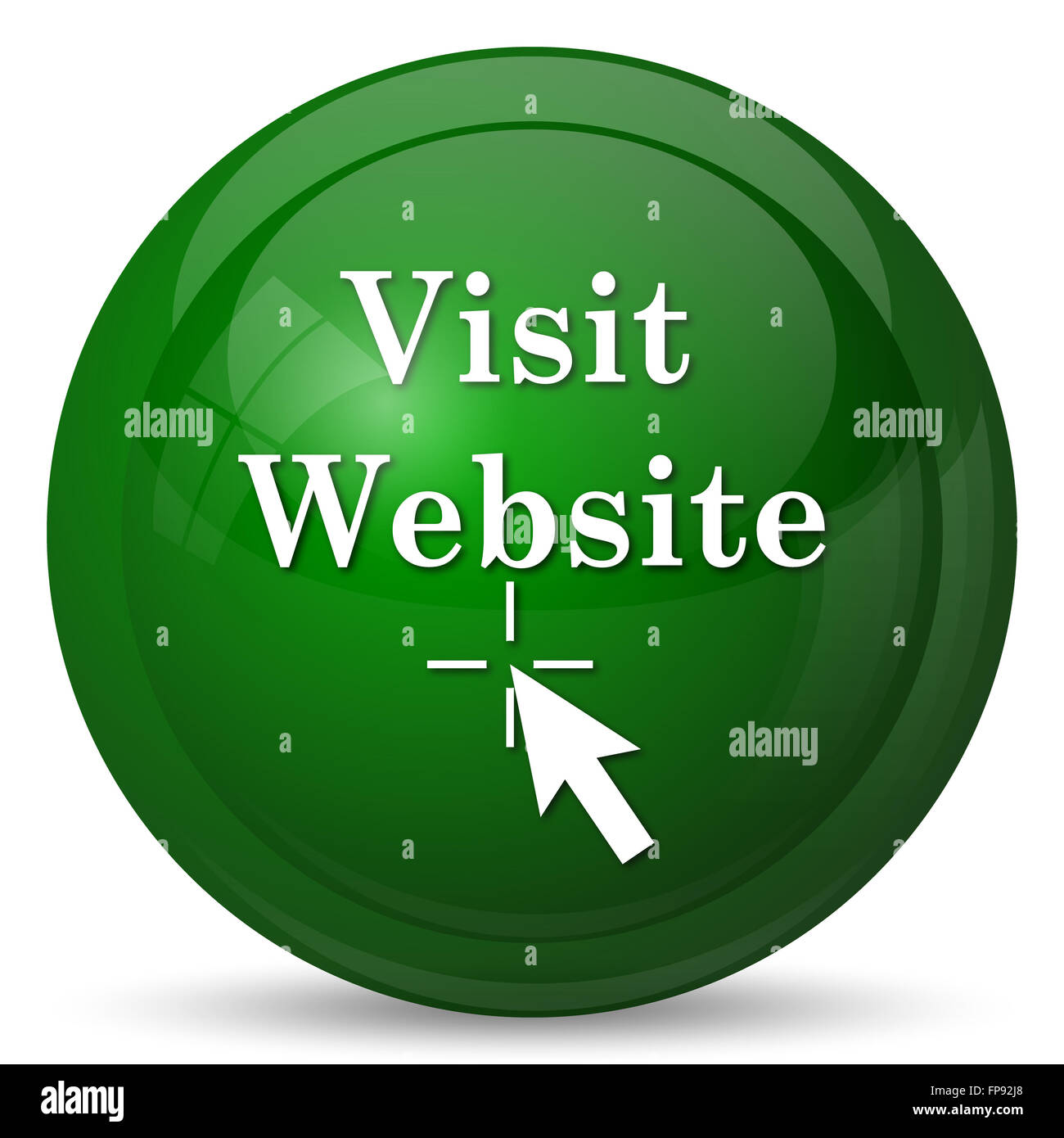 Visit website icon. Internet button on white background Stock Photo - Alamy