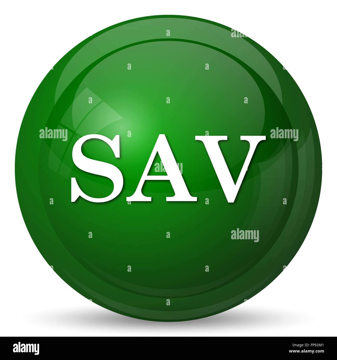 SAV icon. Internet button on white background Stock Photo - Alamy
