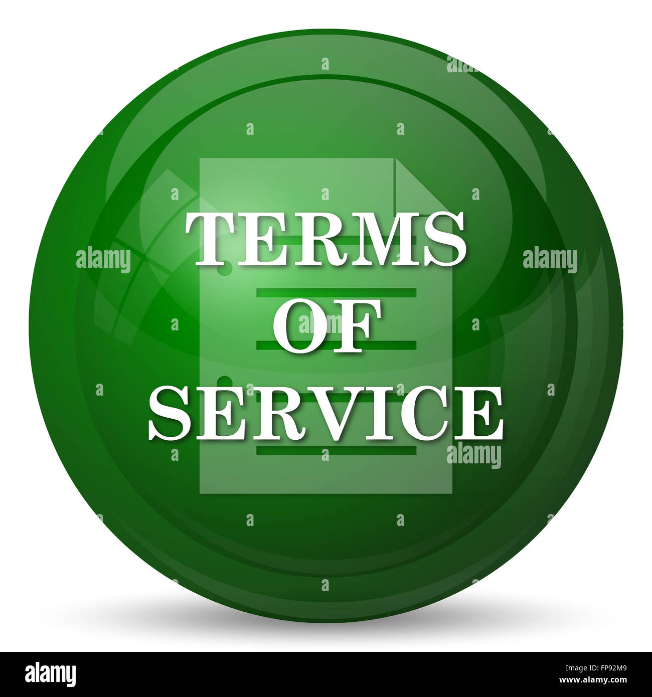 Terms of service icon. Internet button on white background Stock Photo ...