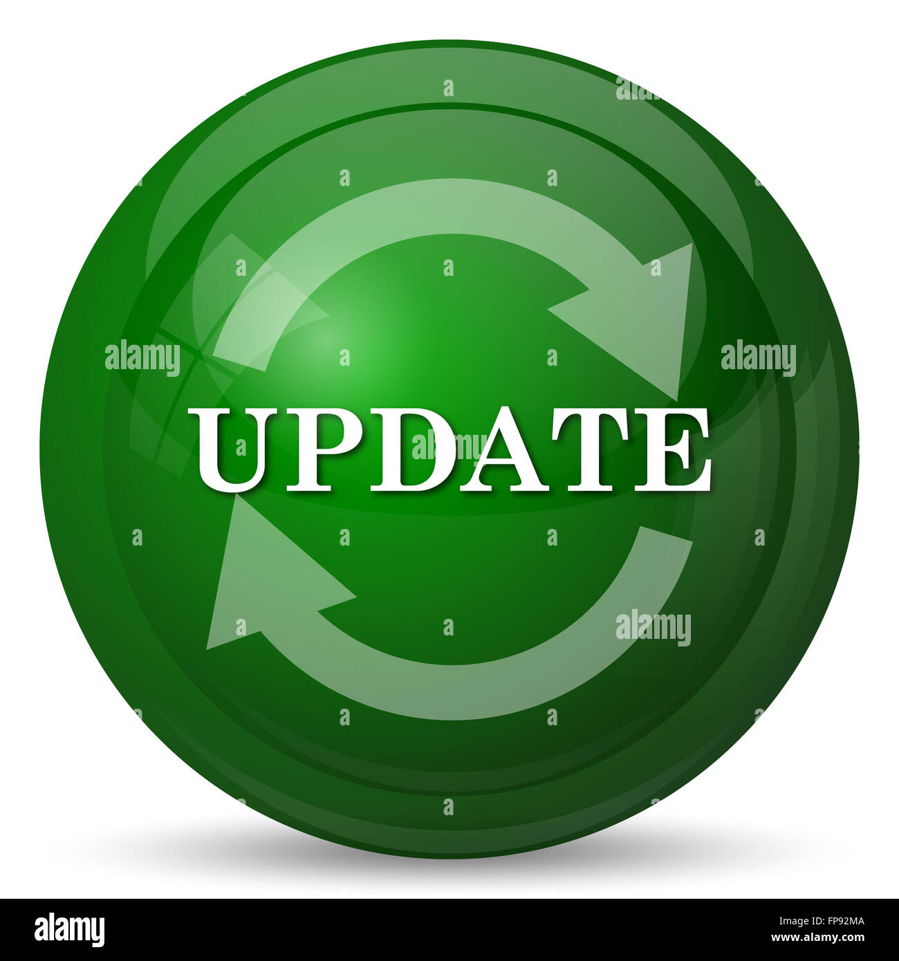 Update icon. Internet button on white background Stock Photo - Alamy