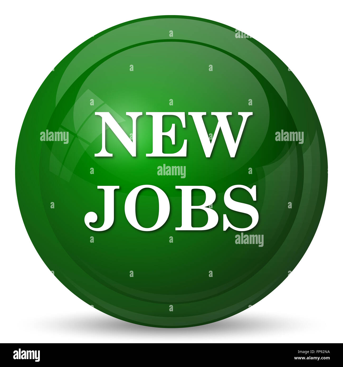 New jobs icon. Internet button on white background Stock Photo - Alamy
