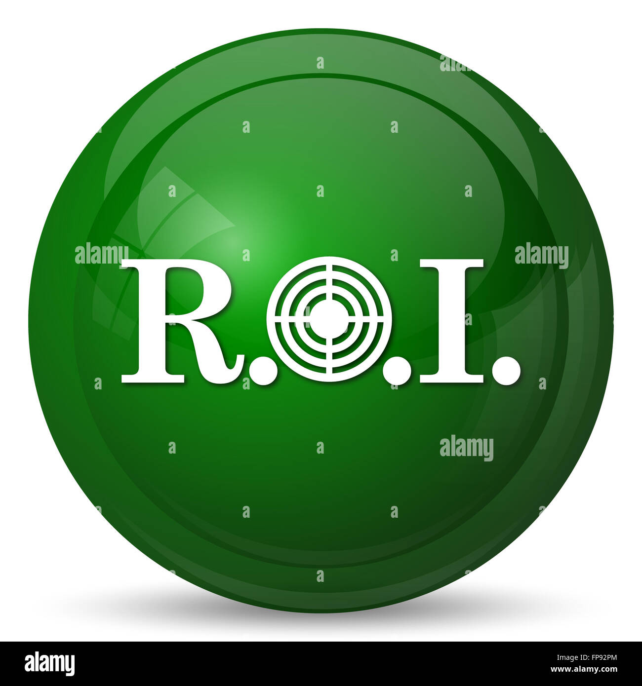 ROI icon. Internet button on white background Stock Photo - Alamy