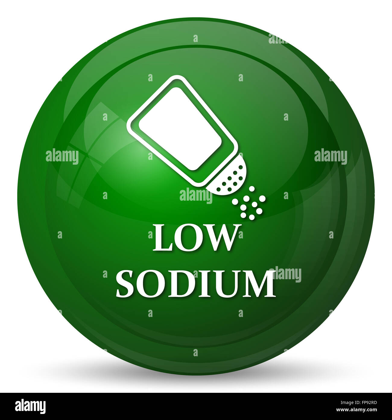 Low sodium icon. Internet button on white background Stock Photo - Alamy