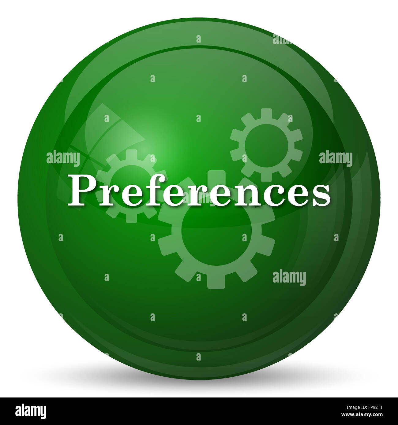 Preferences icon. Internet button on white background Stock Photo - Alamy