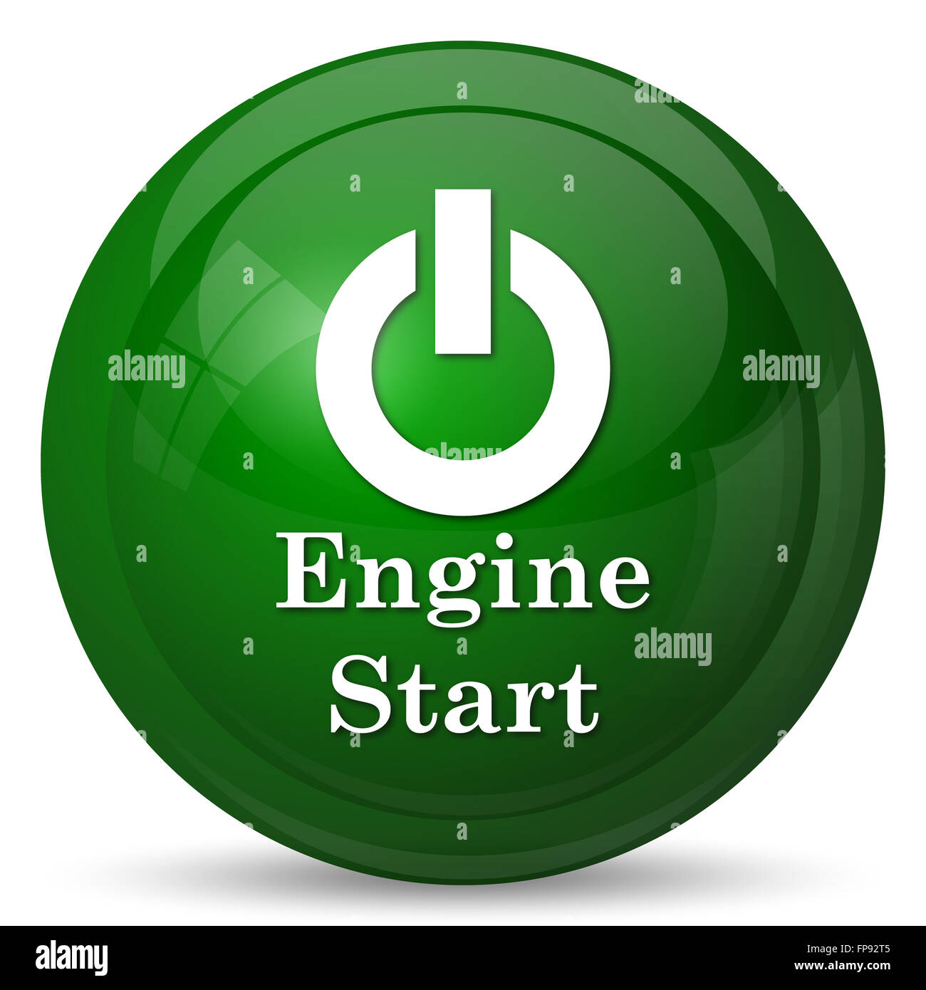 Engine start icon. Internet button on white background Stock Photo - Alamy