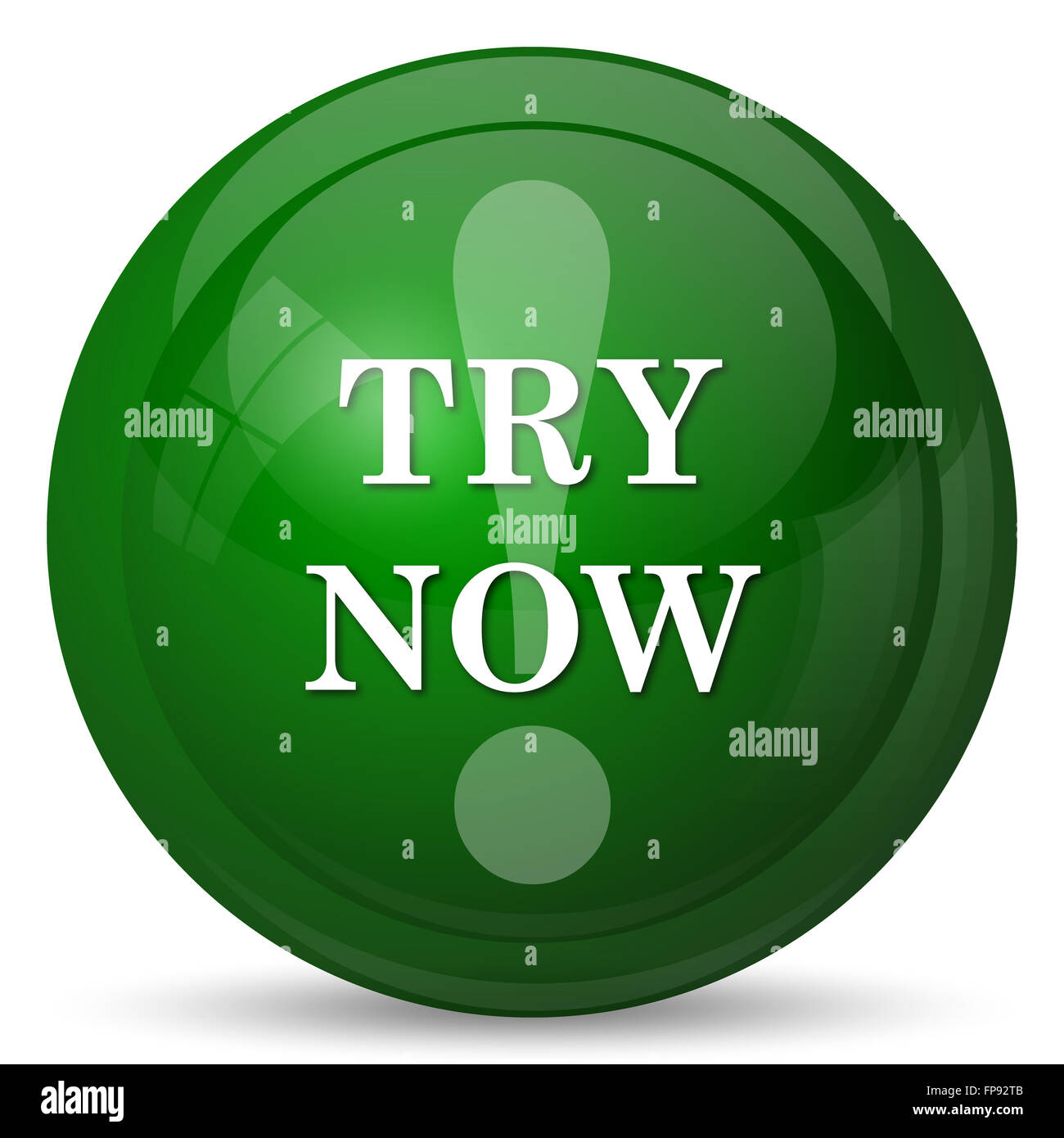 Try now icon. Internet button on white background Stock Photo - Alamy