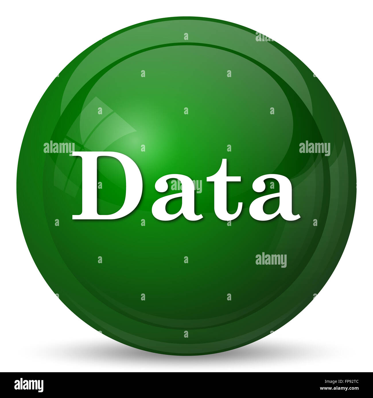 Data icon. Internet button on white background Stock Photo - Alamy
