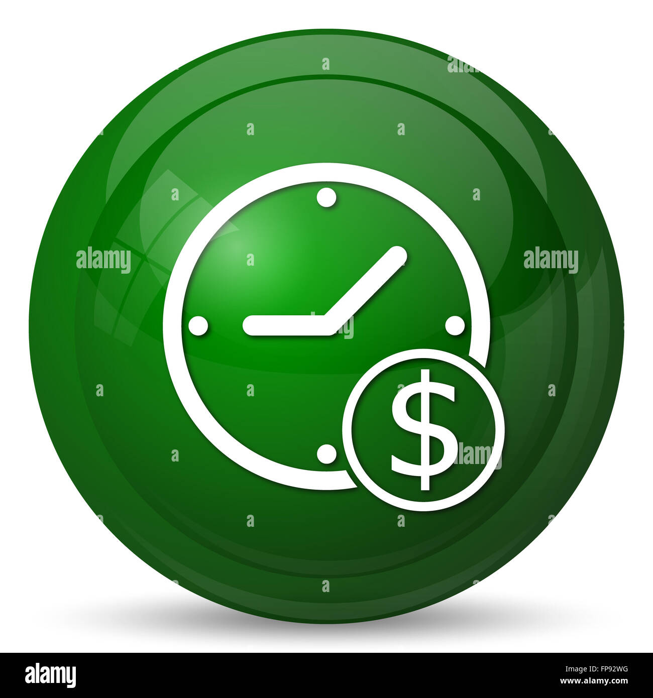Time is money icon. Internet button on white background Stock Photo - Alamy