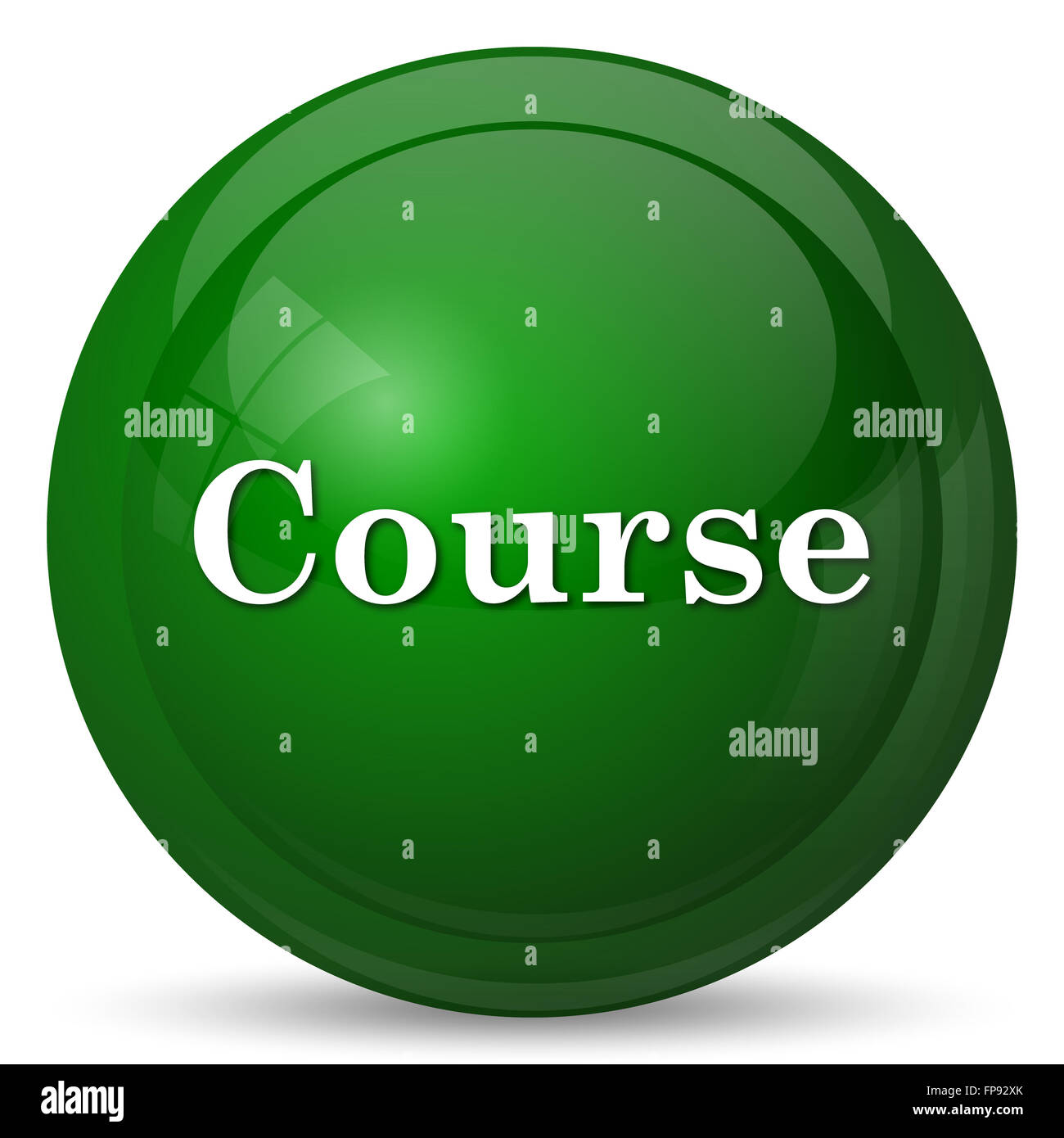 Course icon. Internet button on white background Stock Photo - Alamy
