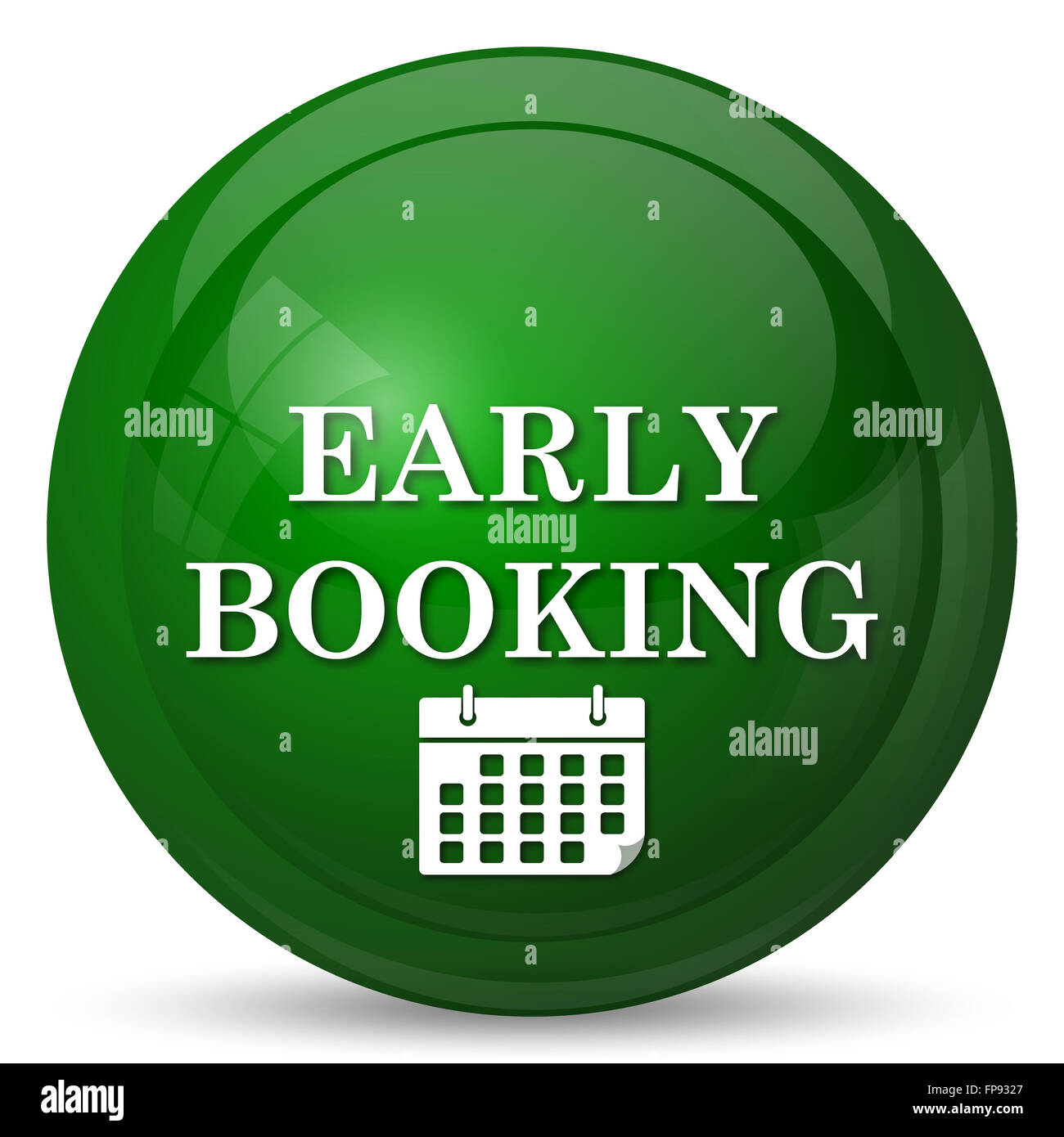 Early booking icon. Internet button on white background Stock Photo - Alamy