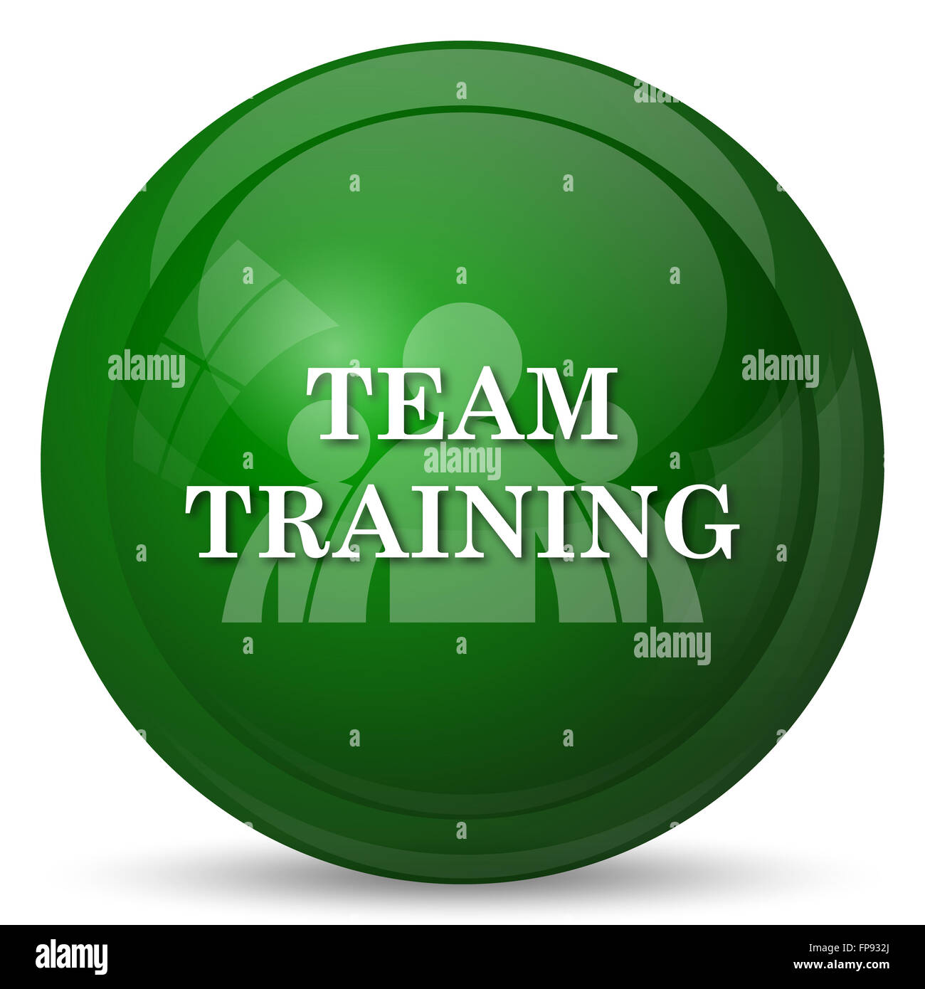 Team training icon. Internet button on white background Stock Photo - Alamy