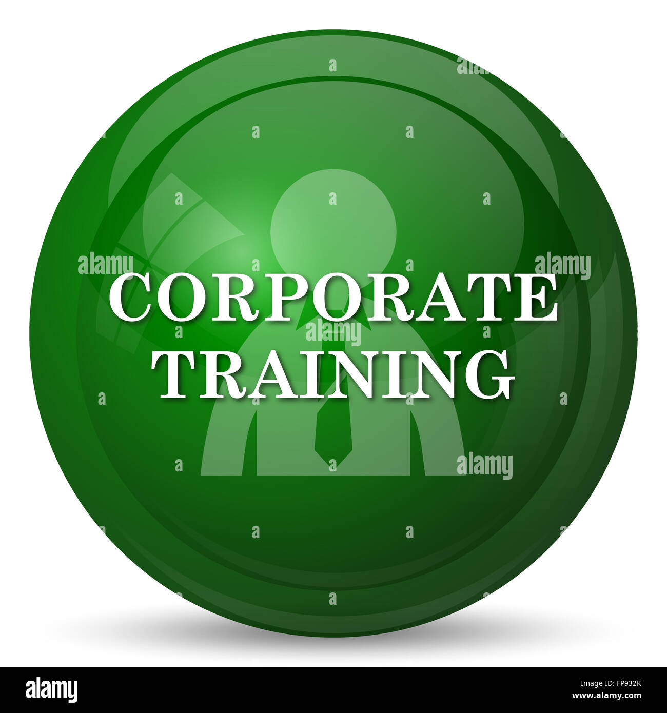 Corporate training icon. Internet button on white background Stock ...