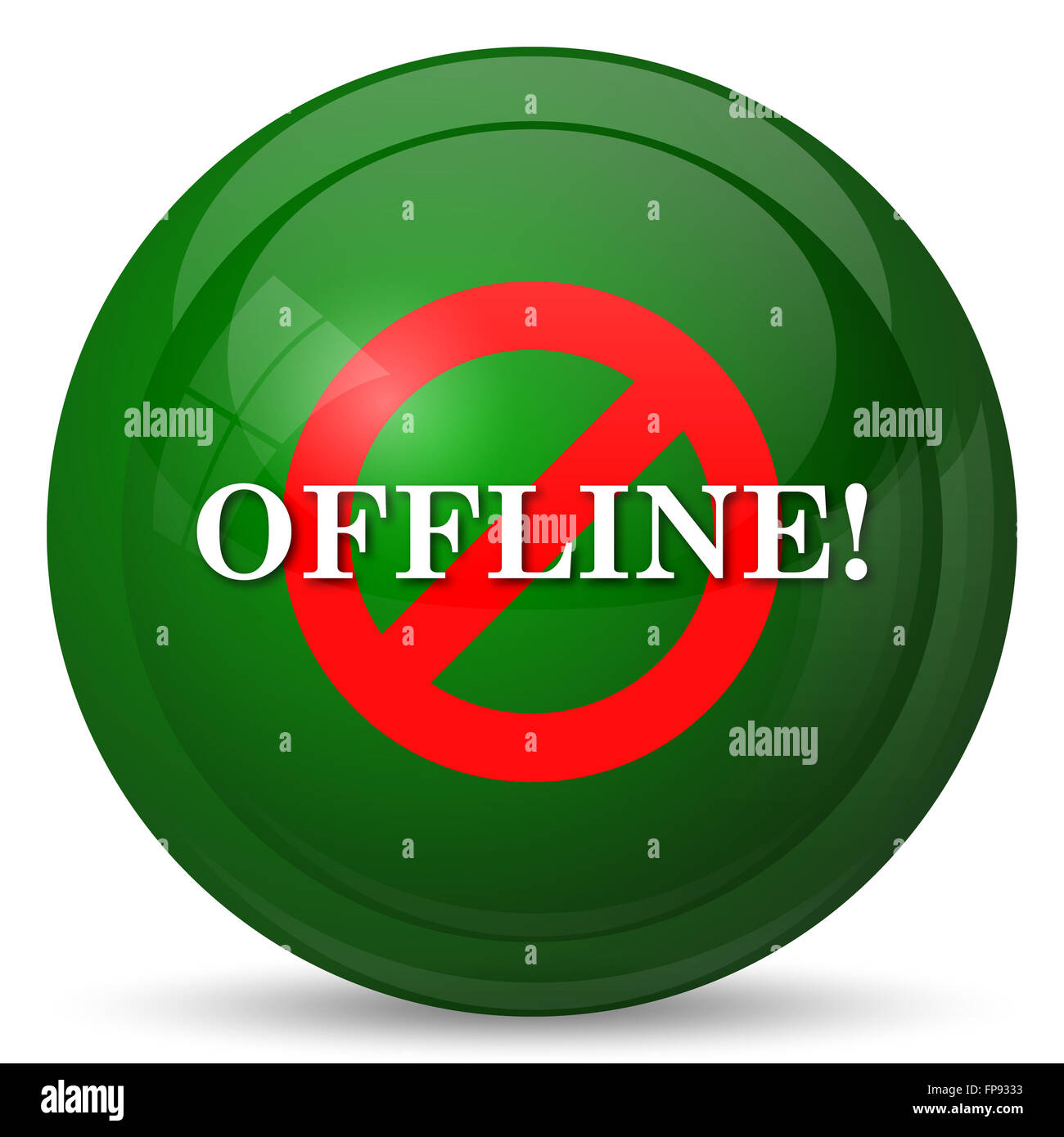Offline icon. Internet button on white background Stock Photo - Alamy