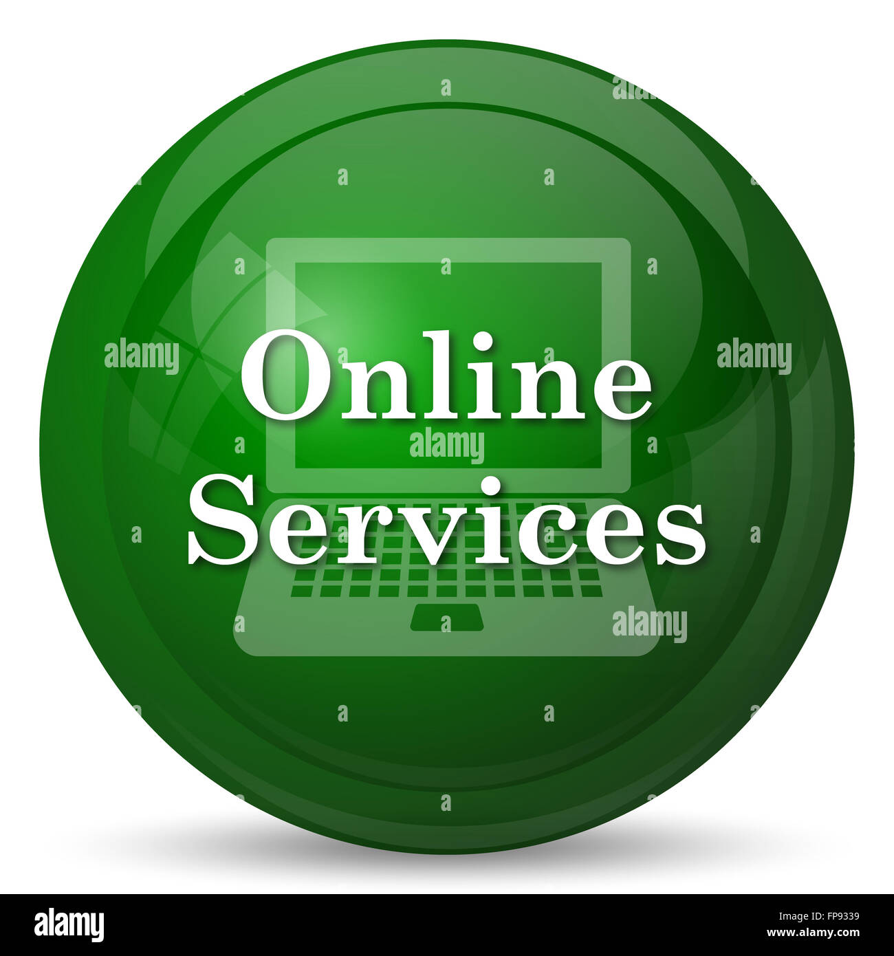 Online services icon. Internet button on white background Stock Photo ...