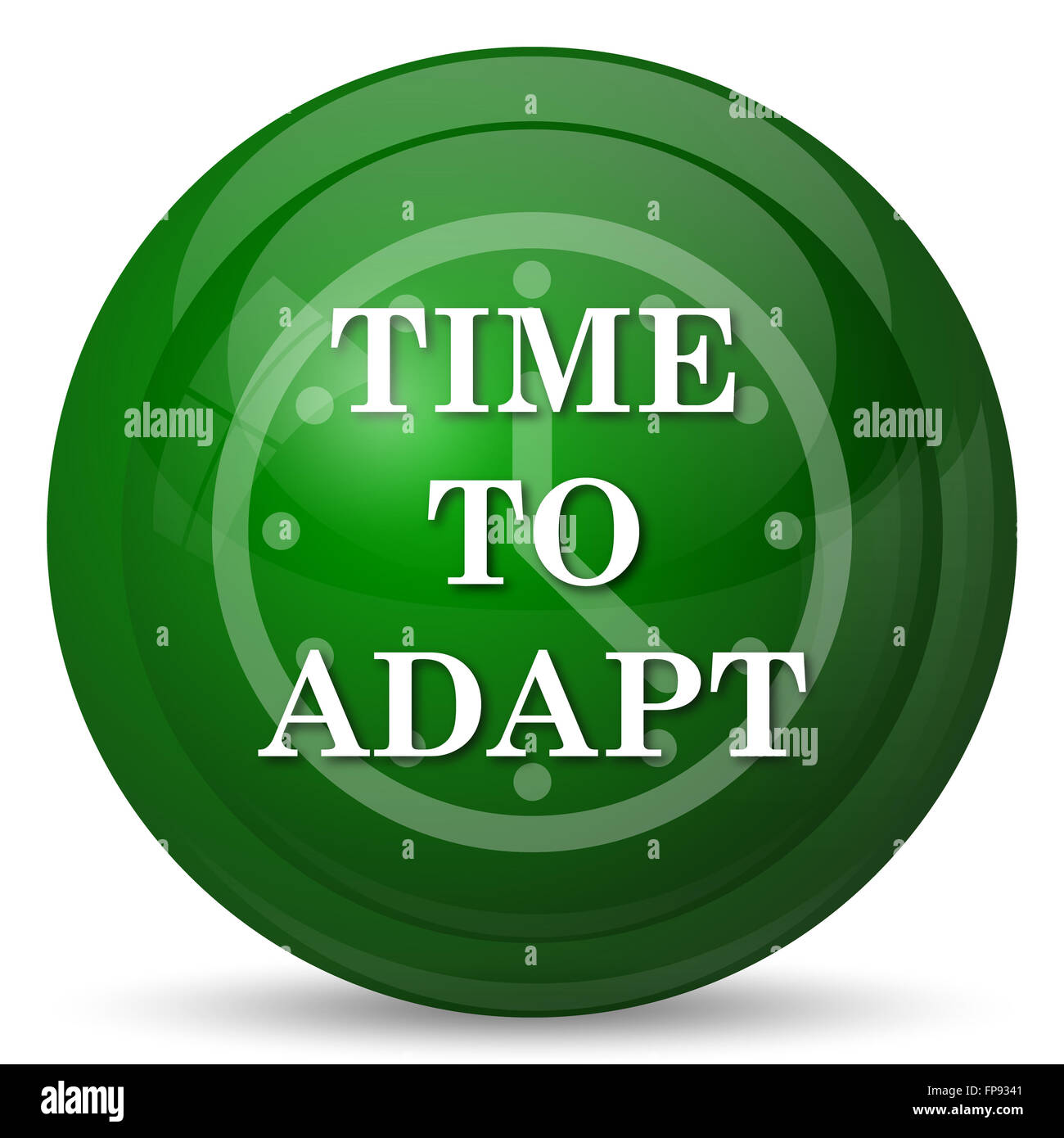 Time to adapt icon. Internet button on white background Stock Photo - Alamy