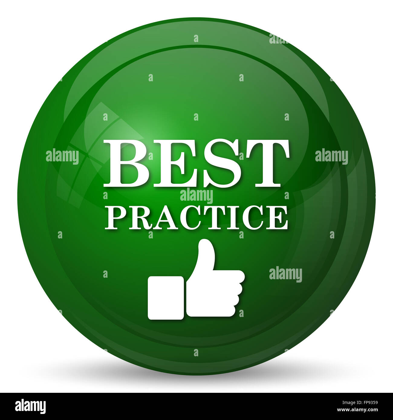 Best practice icon. Internet button on white background Stock Photo - Alamy