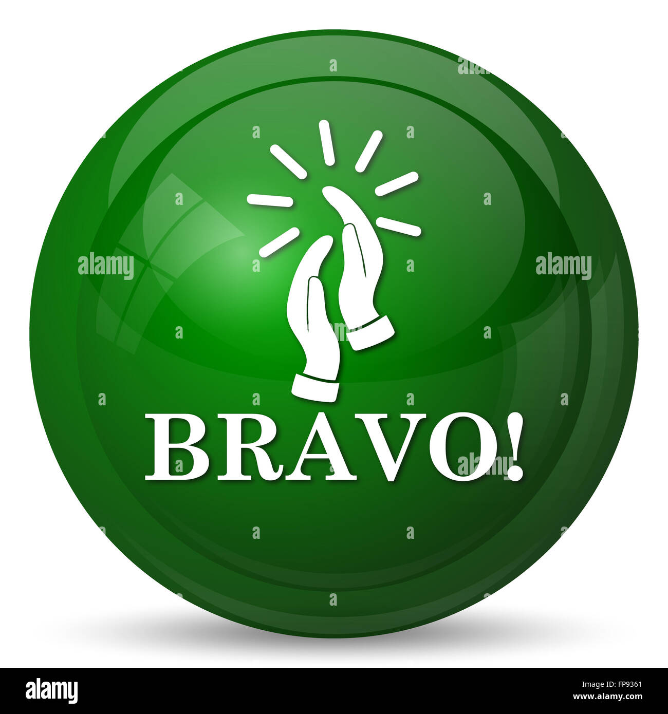 Bravo icon. Internet button on white background Stock Photo - Alamy