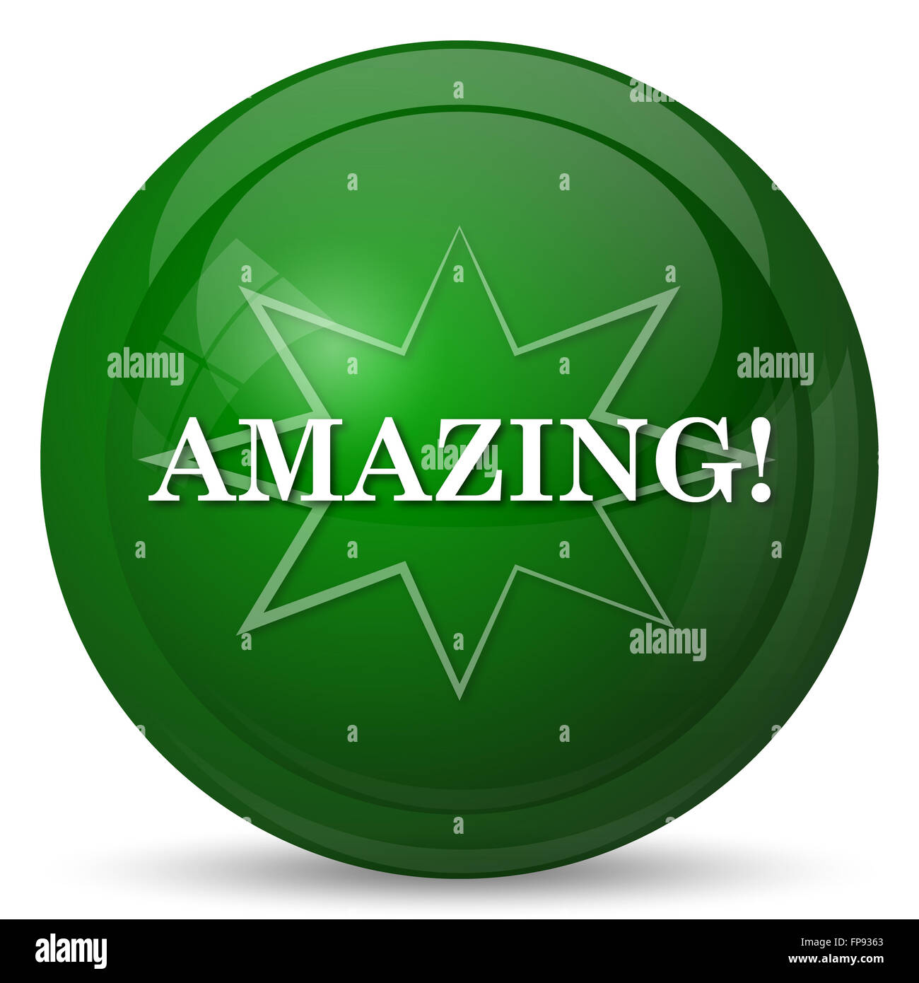 Amazing icon. Internet button on white background Stock Photo - Alamy