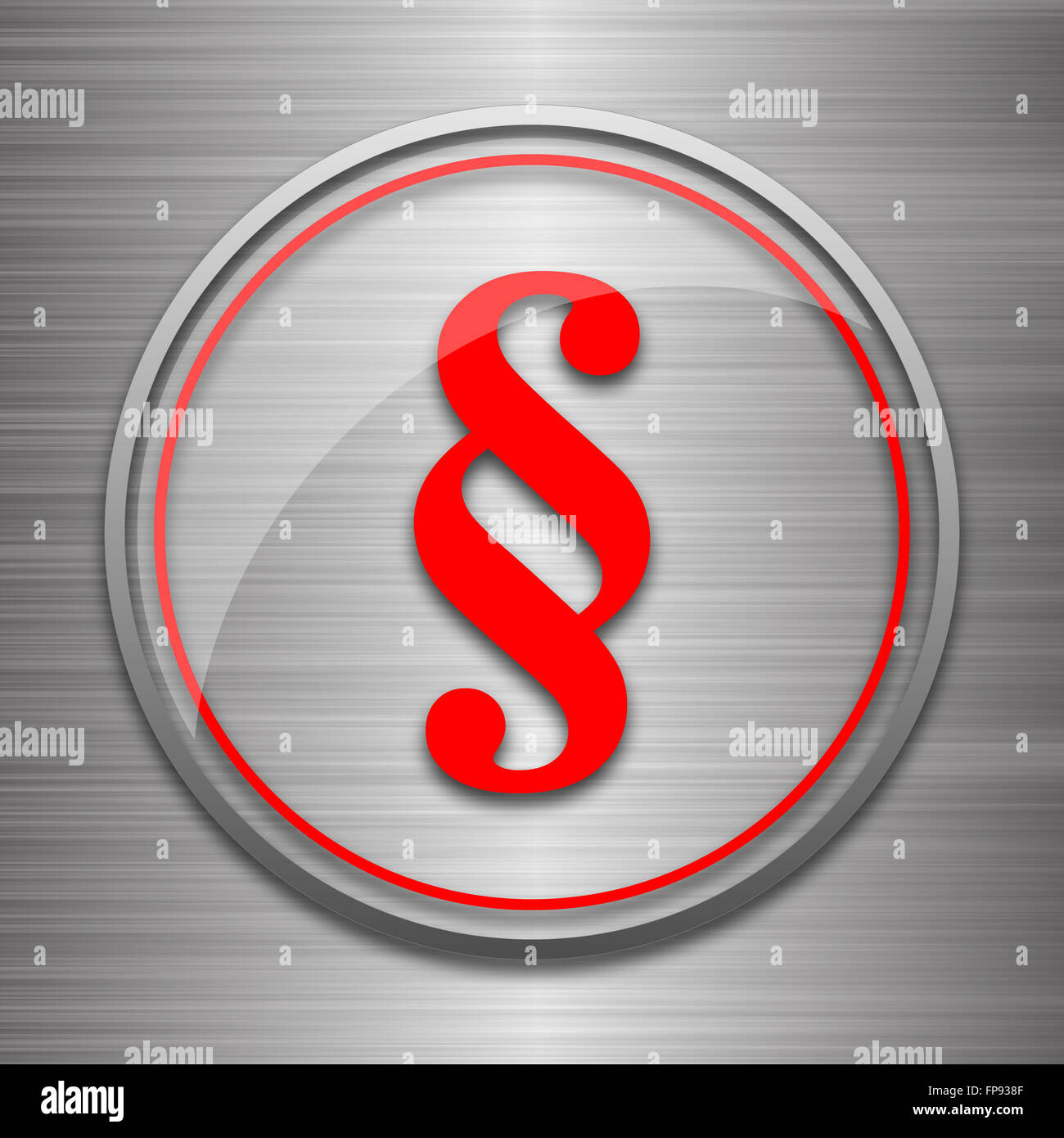 Paragraph icon. Internet button on metallic background Stock Photo - Alamy