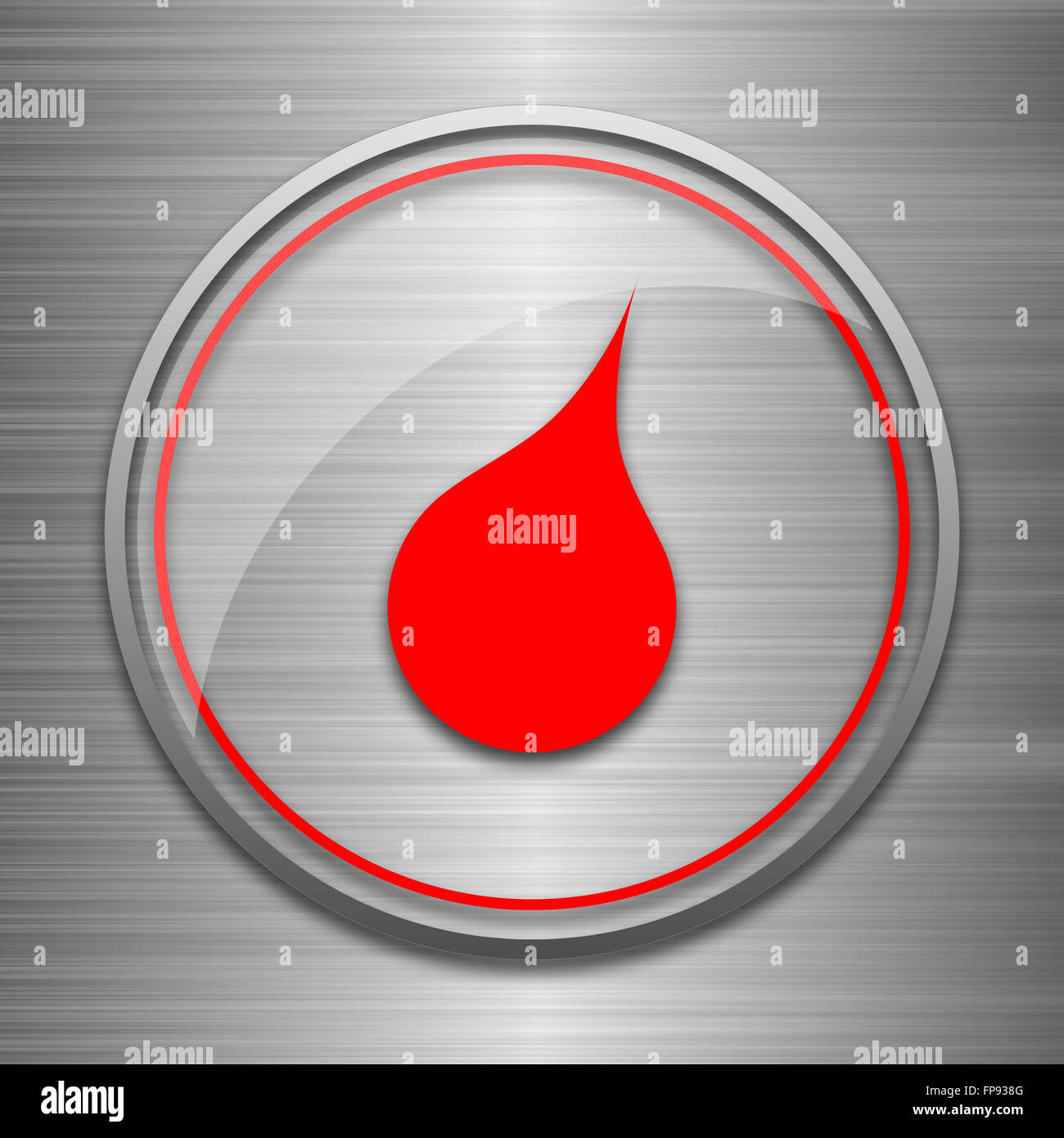 Rain icon. Internet button on metallic background Stock Photo - Alamy