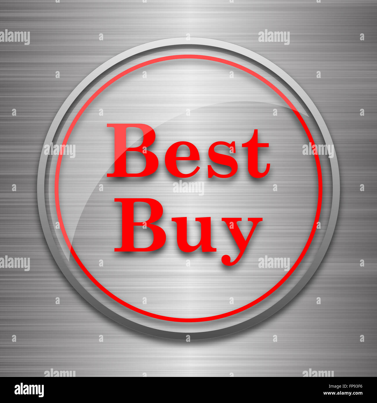 Best buy icon. Internet button on metallic background Stock Photo - Alamy