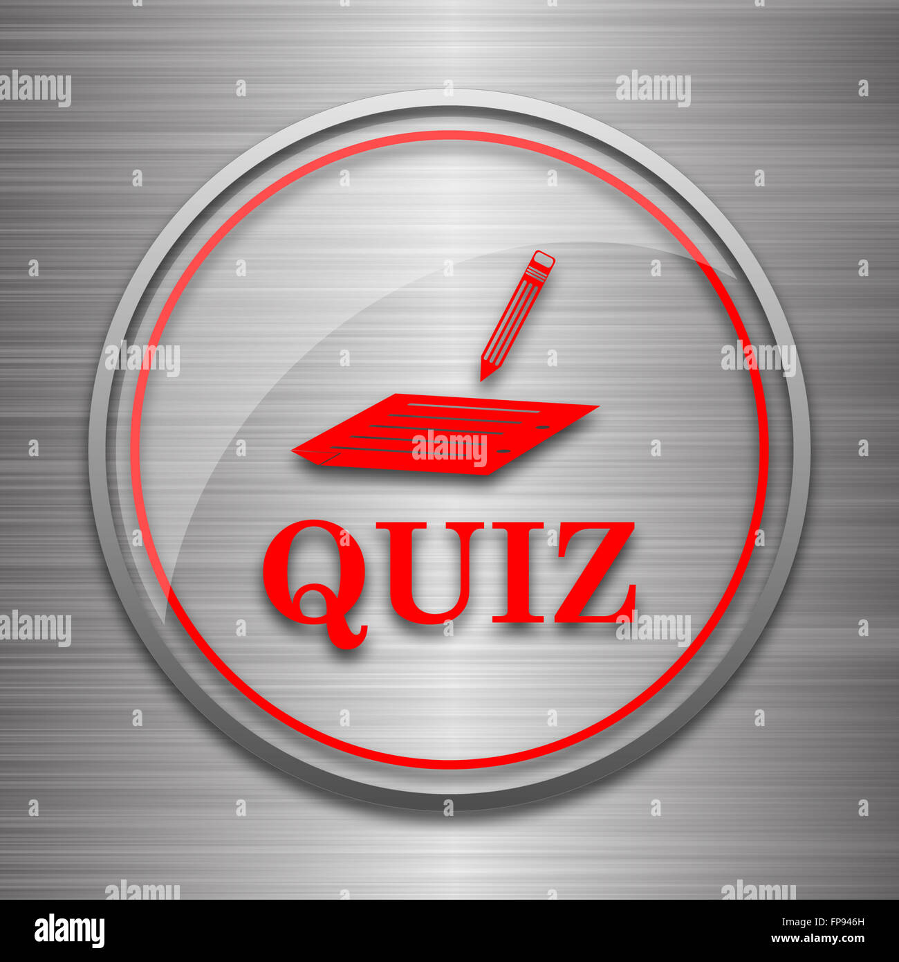 Quiz icon metallic internet button hi-res stock photography and images ...