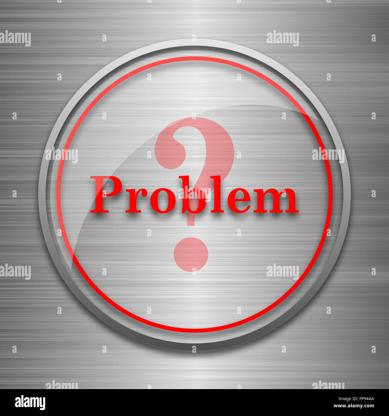 Problem icon metallic internet button hi-res stock photography and ...