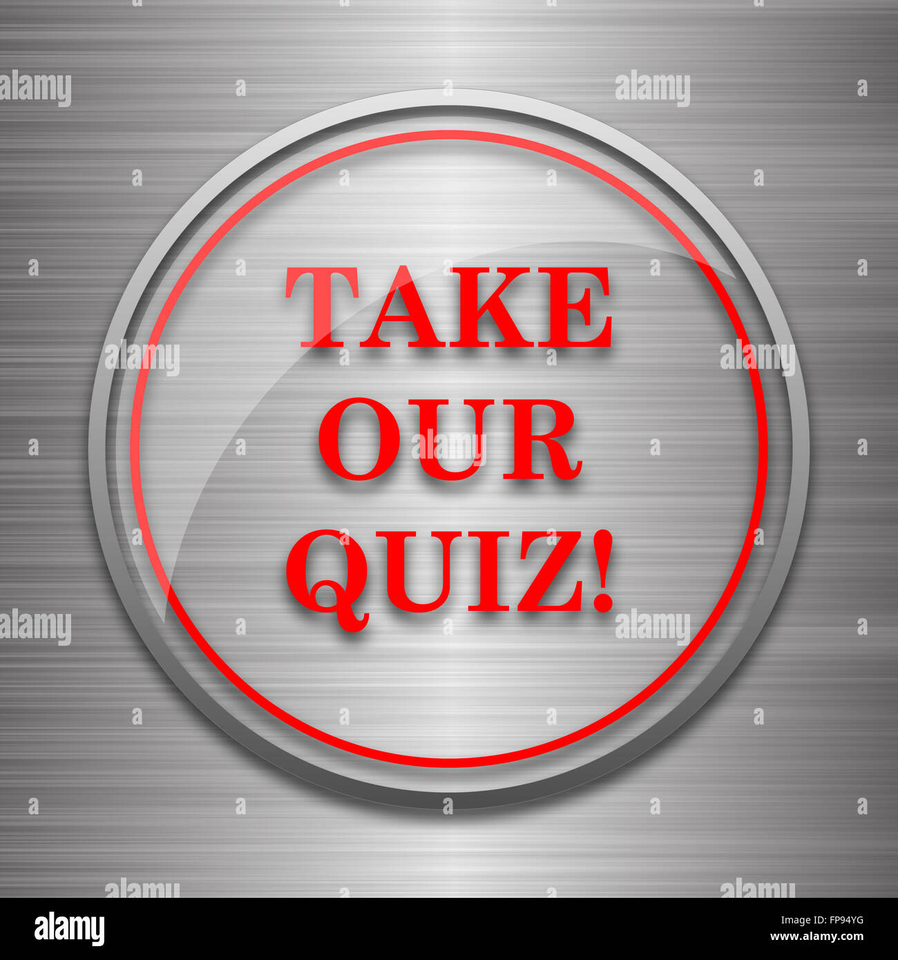 Quiz icon metallic internet button hi-res stock photography and images ...