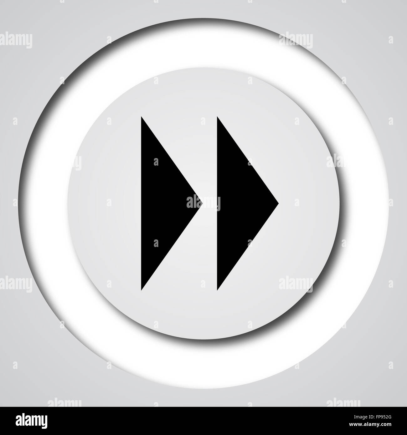 Fast forward sign icon. Internet button on white background Stock Photo ...