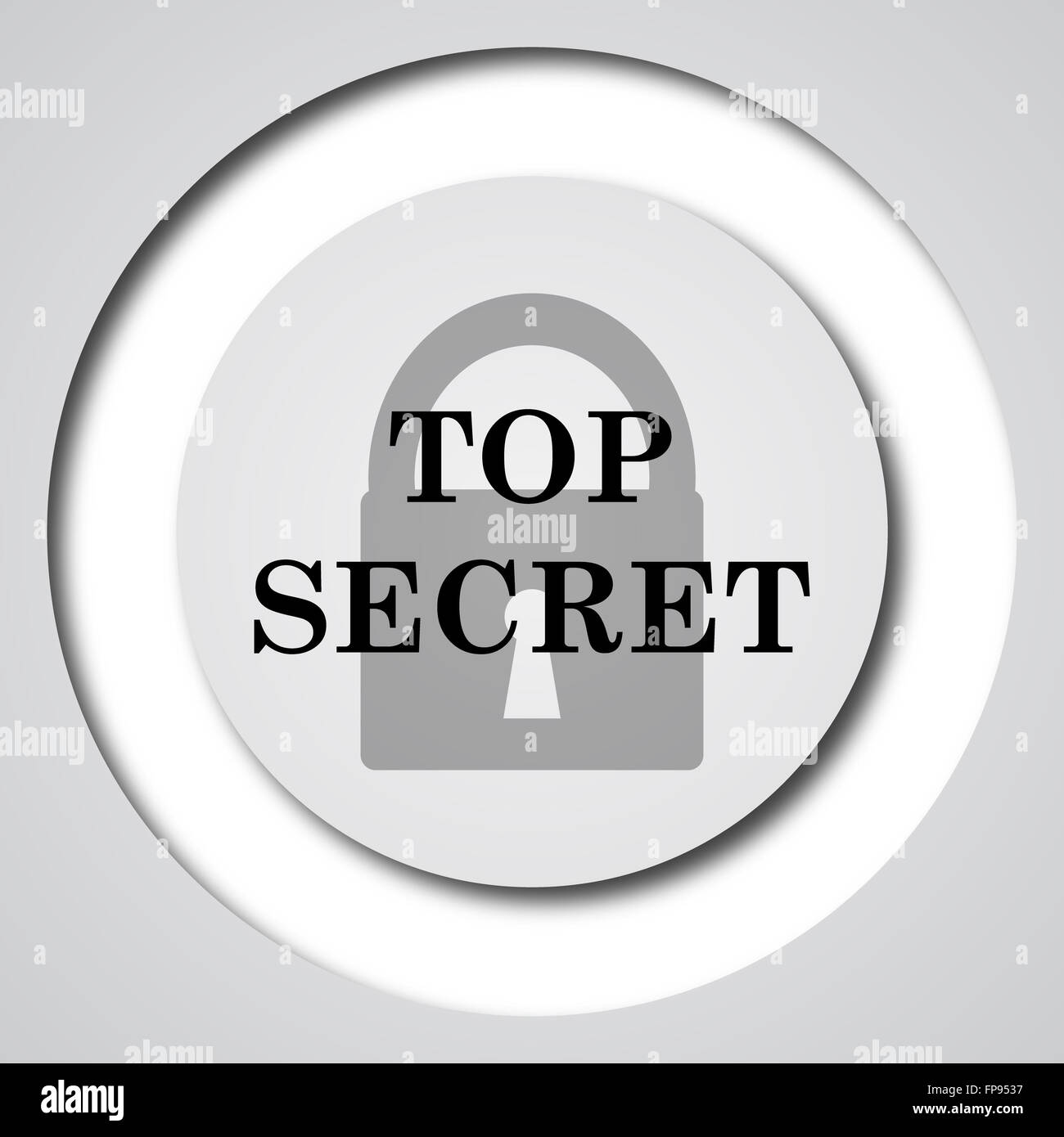 Top secret icon. Internet button on white background Stock Photo - Alamy
