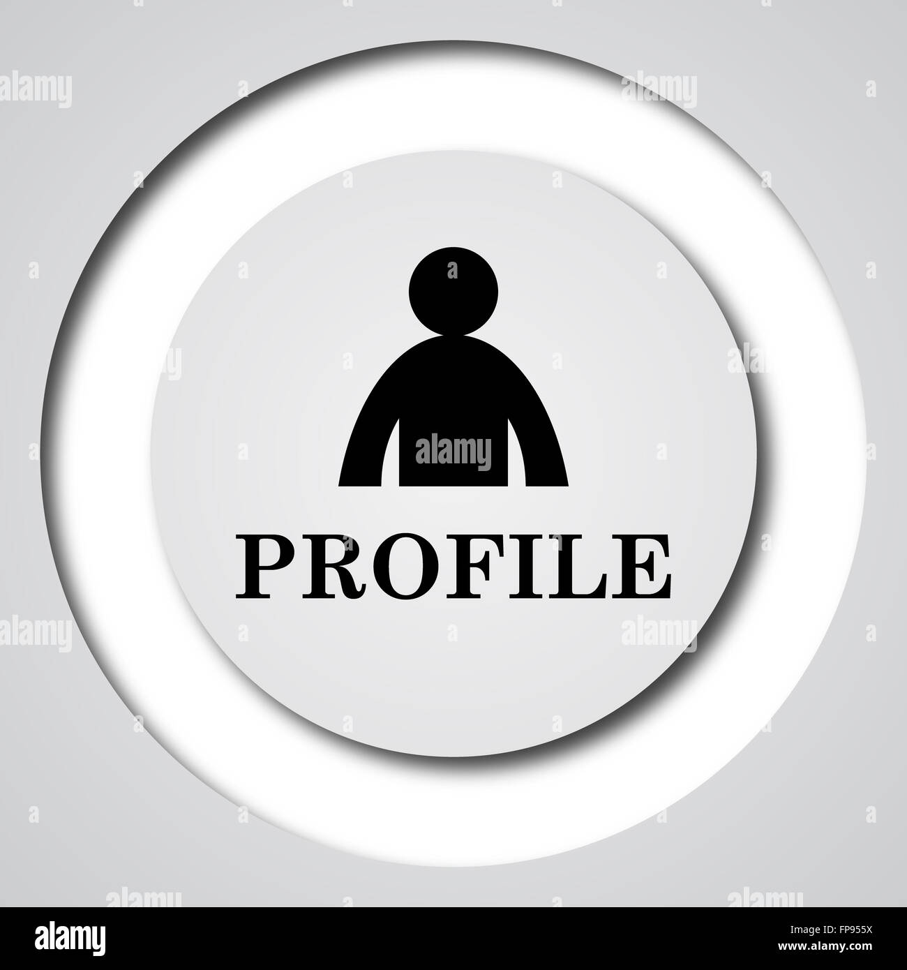 Profile icon. Internet button on white background Stock Photo - Alamy