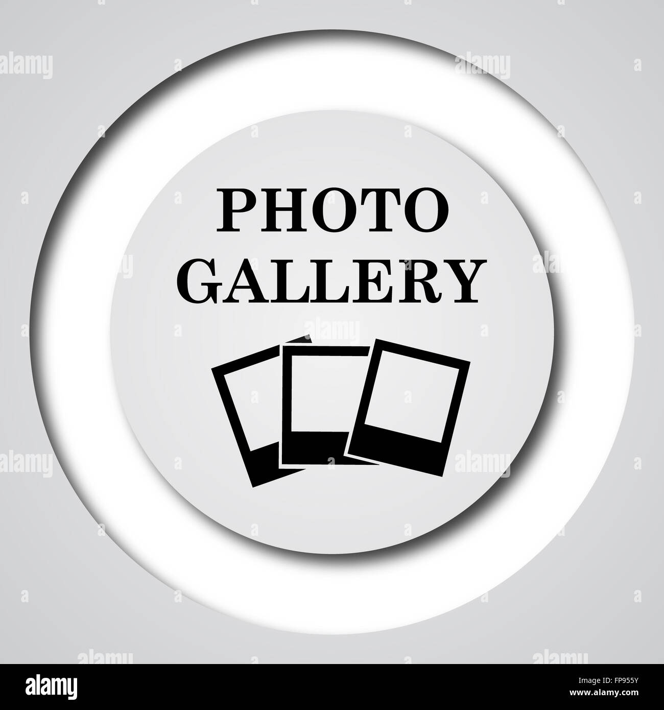 Photo gallery icon. Internet button on white background Stock Photo - Alamy