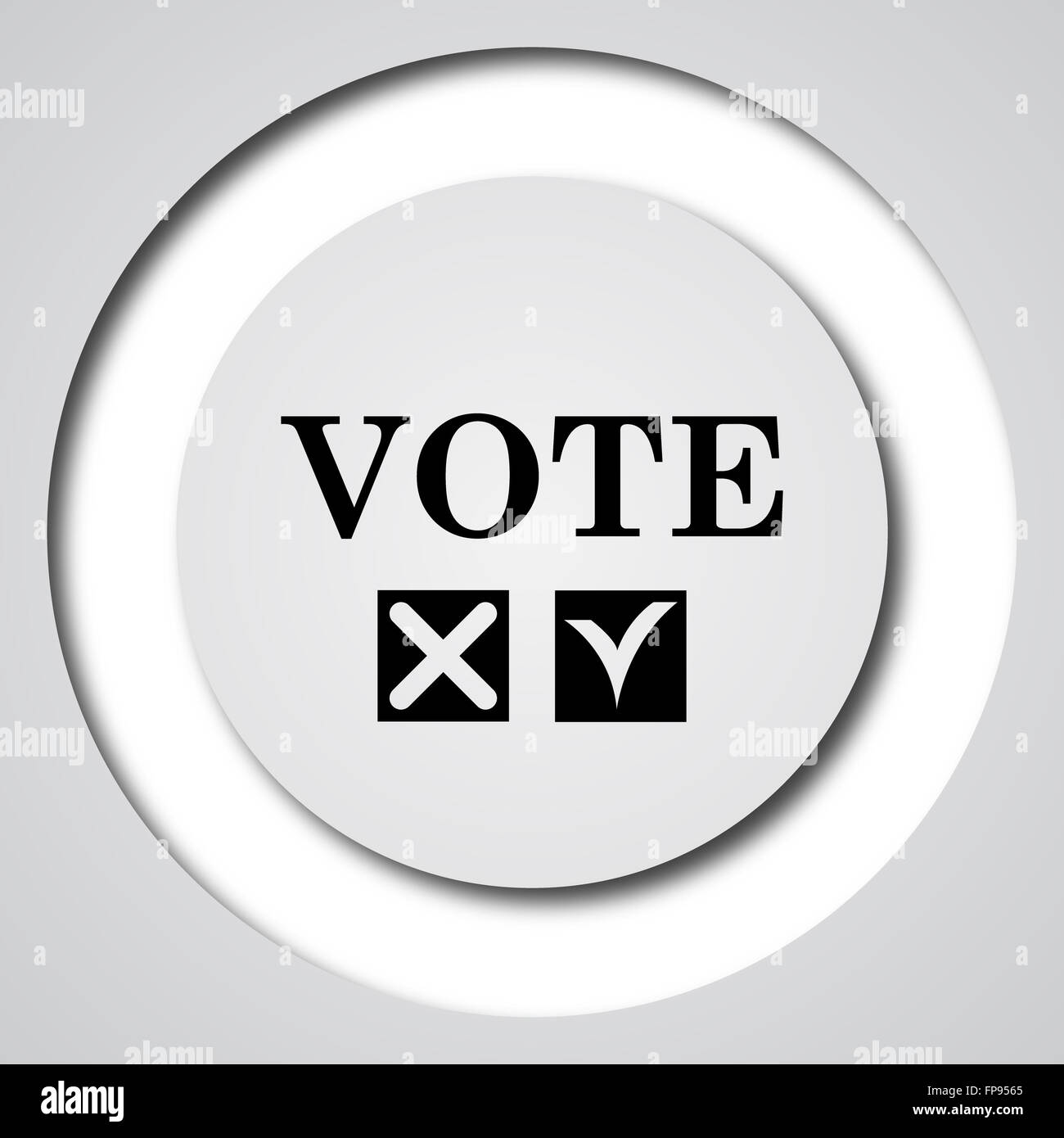 Vote icon. Internet button on white background Stock Photo - Alamy