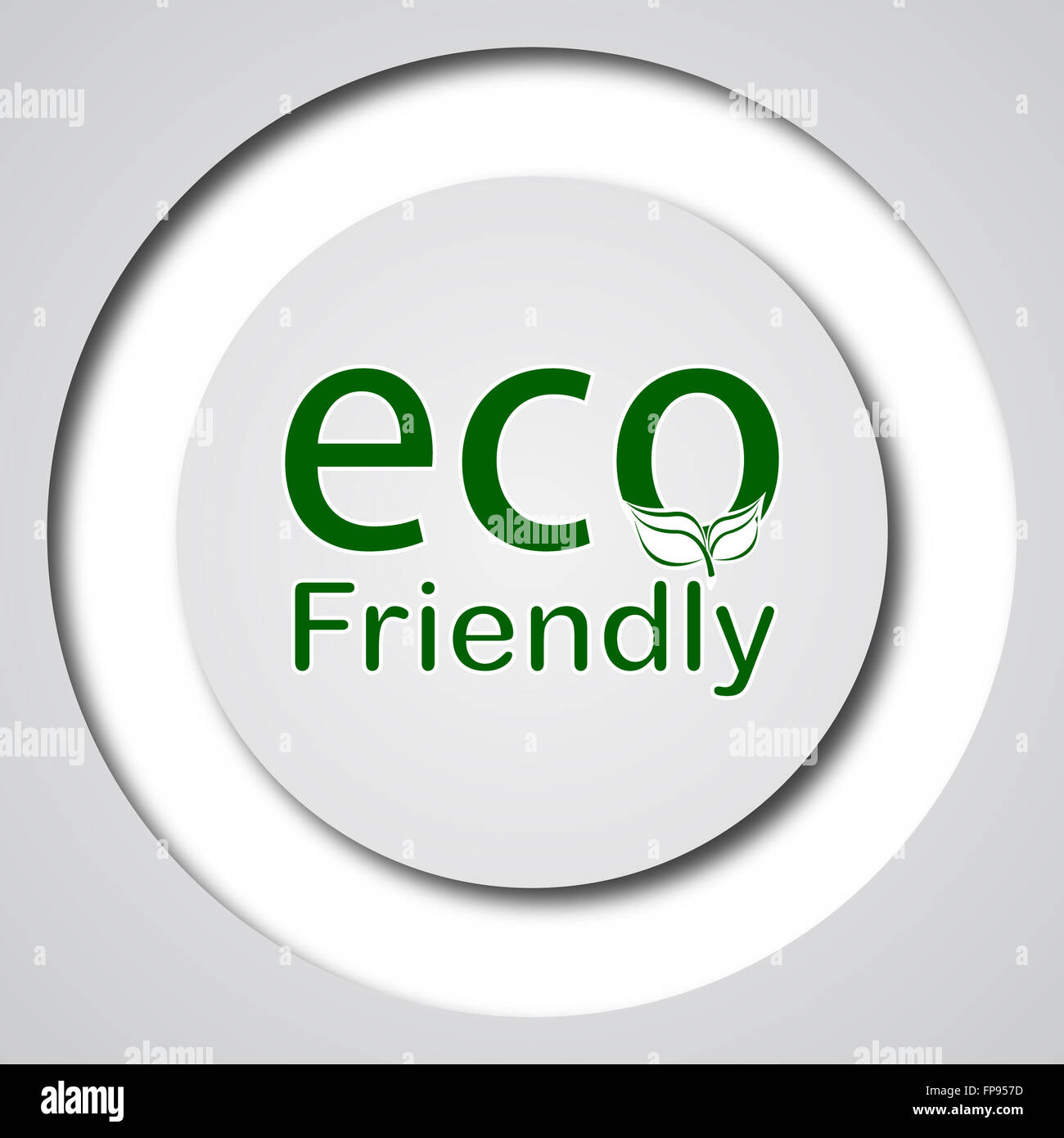 Eco Friendly icon. Internet button on white background Stock Photo - Alamy