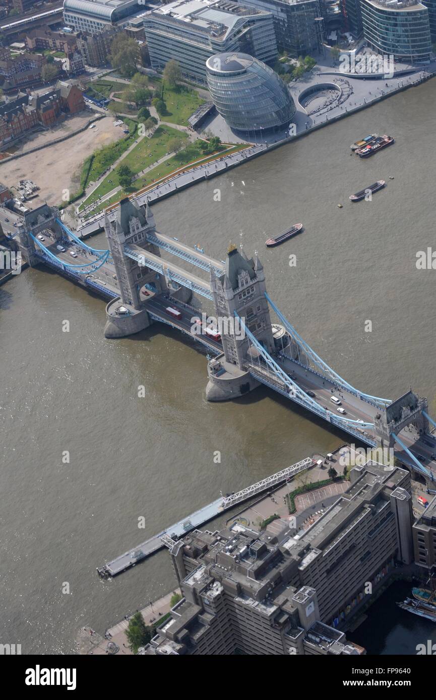 London City, Tower Bridge, River Thames, Sky View Stock Photo - Alamy