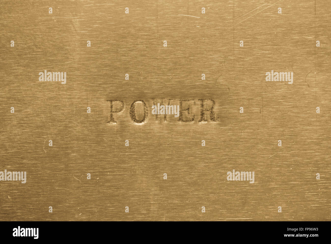 word power printed on golden metallic background Stock Photo - Alamy