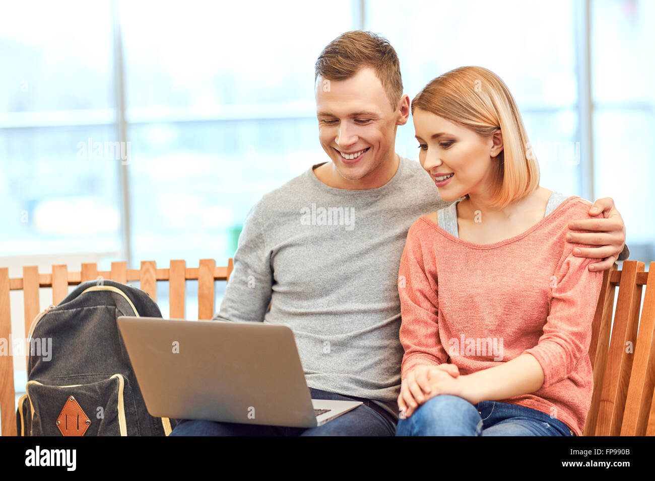 Positive students bonding to each other Stock Photo - Alamy