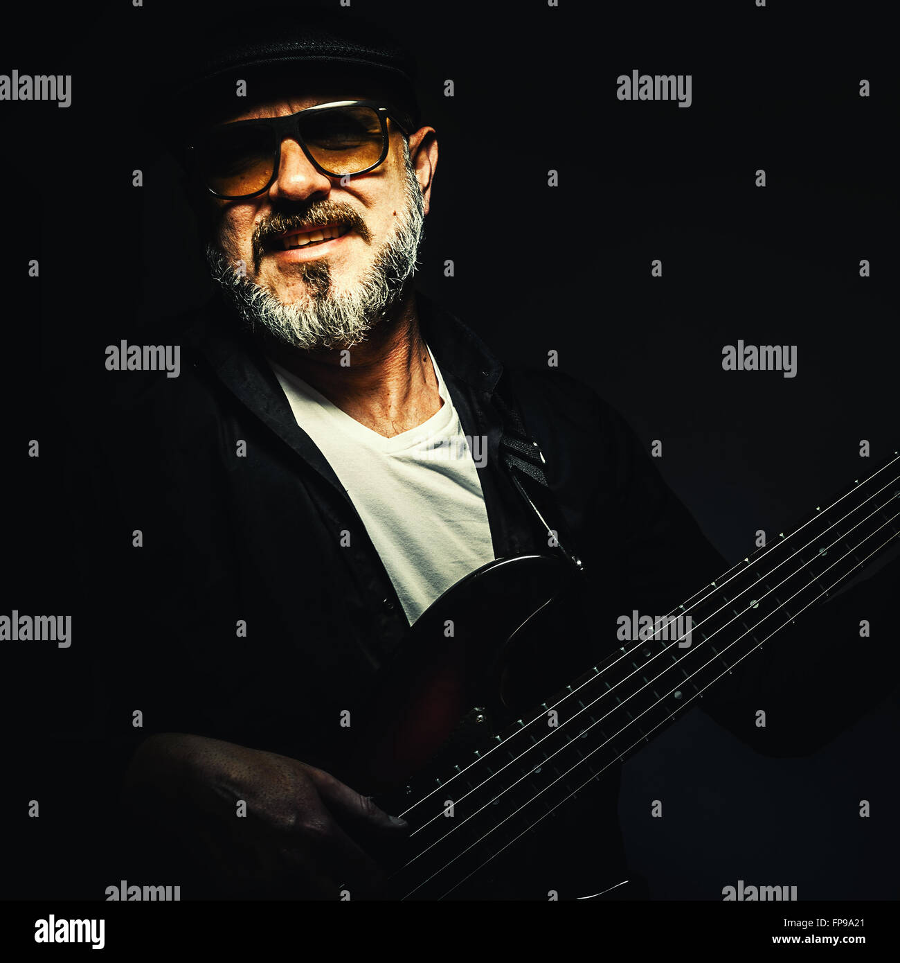Portrait bass player hi-res stock photography and images - Alamy