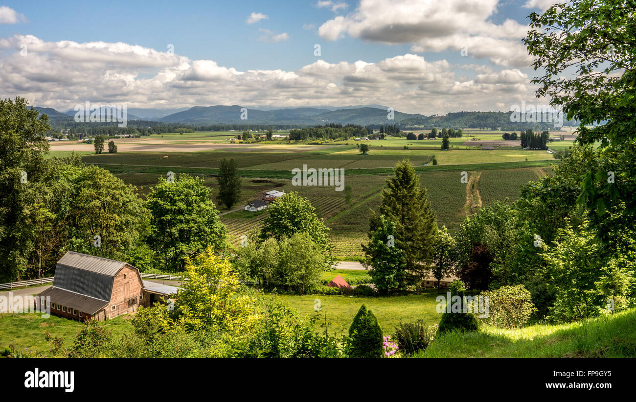 Glen Valley, a fertile farming area in the Fraser Valley of British ...