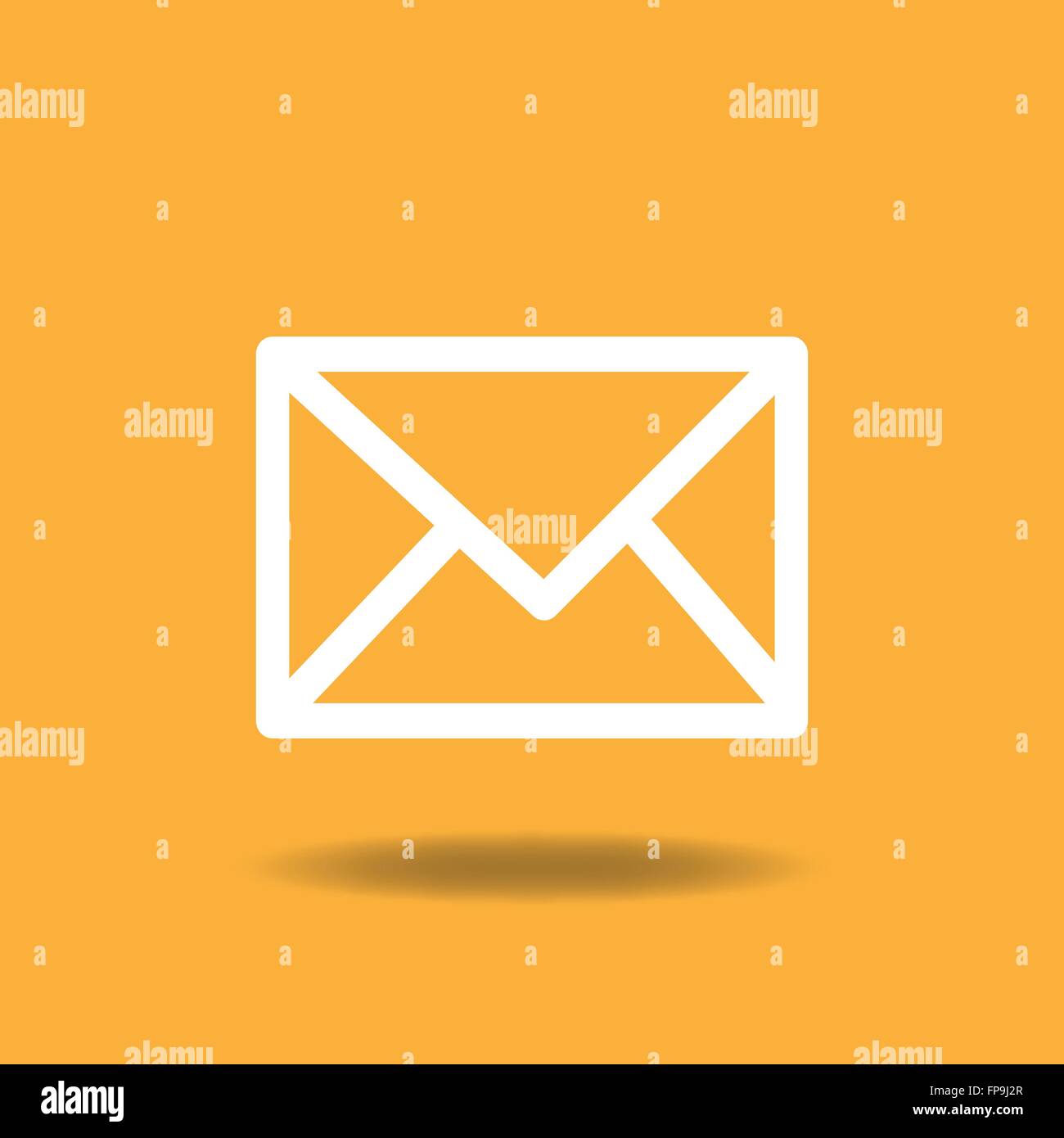 Mail symbol icon orange hi-res stock photography and images - Alamy