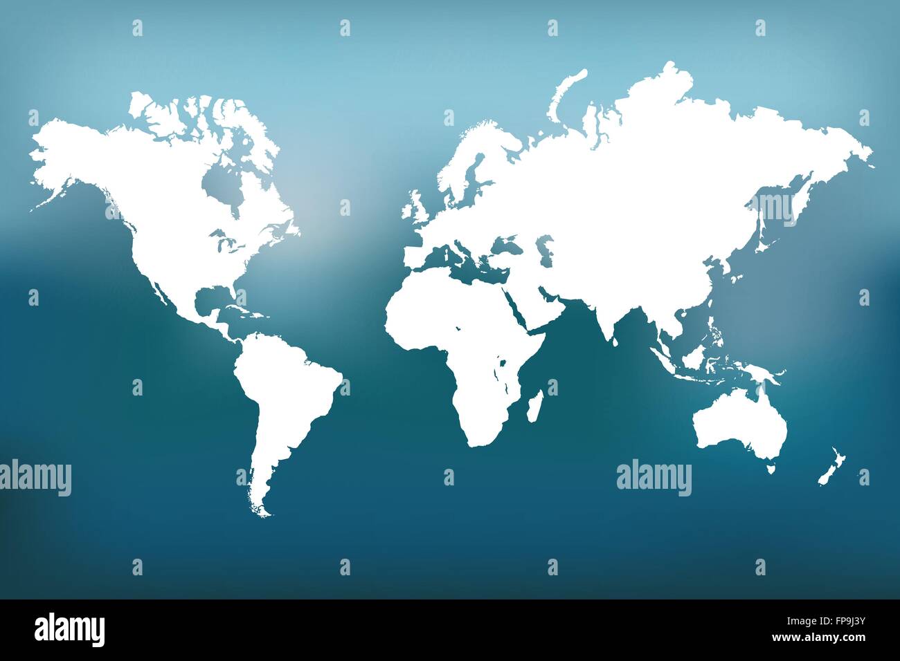Image of a vector world map against a colorful blue sky background ...