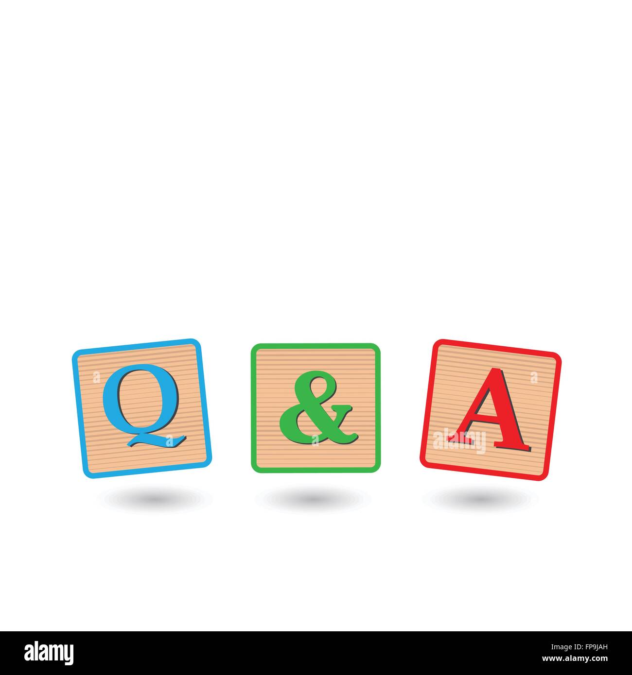 Image of Q&A blocks isolated on a white background Stock Vector Image ...
