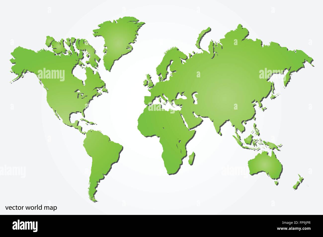 Image of a colorful green world map isolated on a white background ...