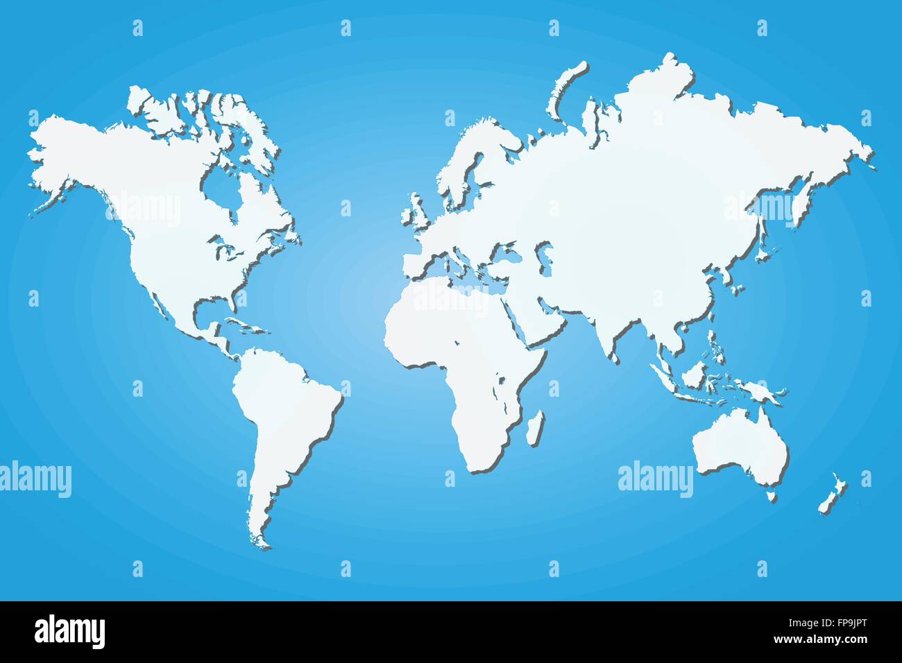 Image of a world map on a colorful blue background Stock Vector Image ...